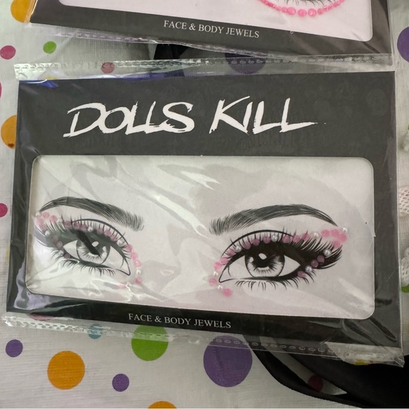 Makeup | Dolls Kill Pink And Pearl Eye Gems | Poshmark